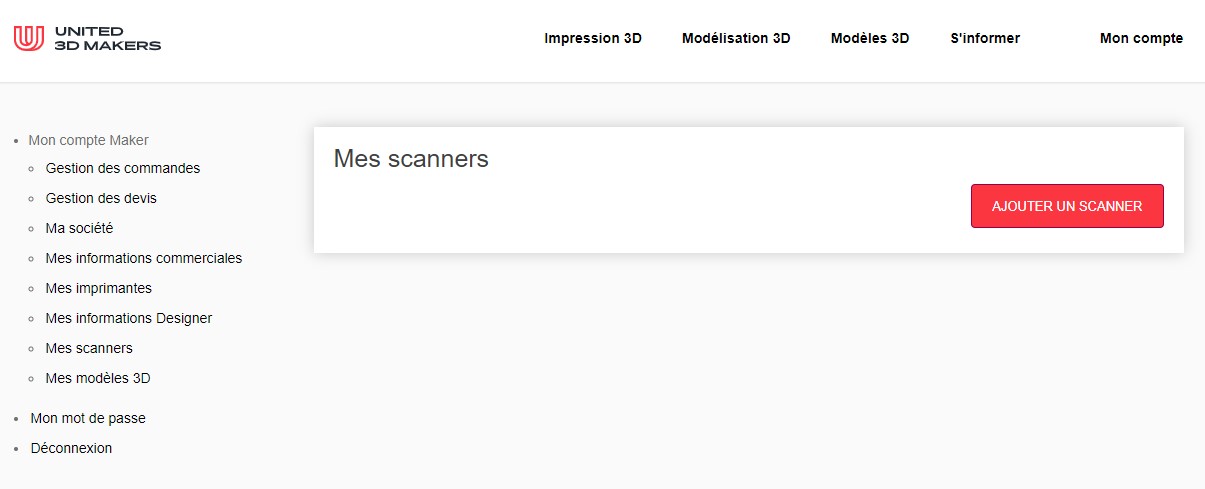 Comment définir mes scanners ? - United 3D Makers